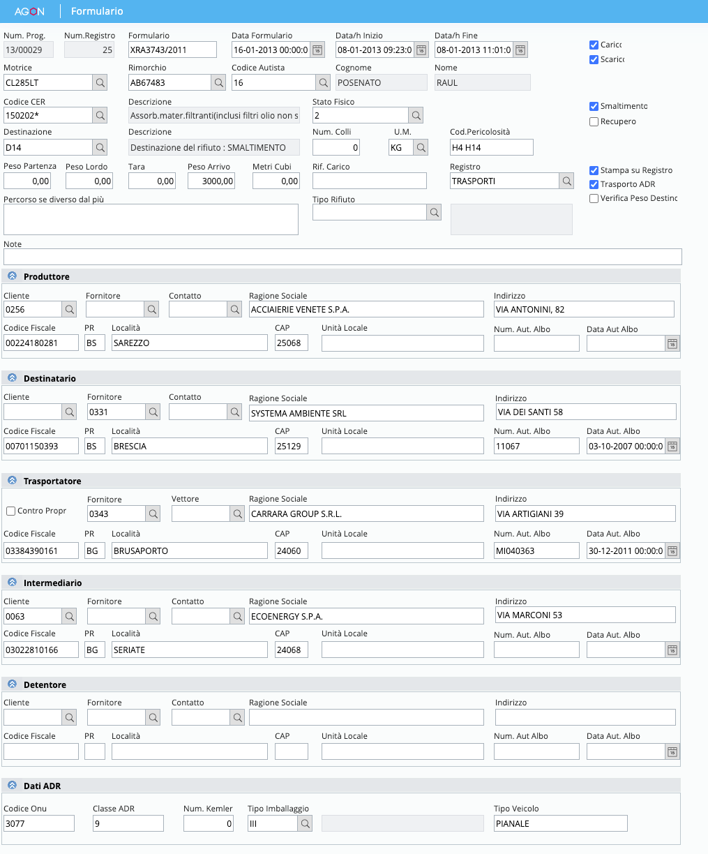 Rifiuti Web: Software Gestione Formulario Rifiuti, Carico/Scarico, MUD